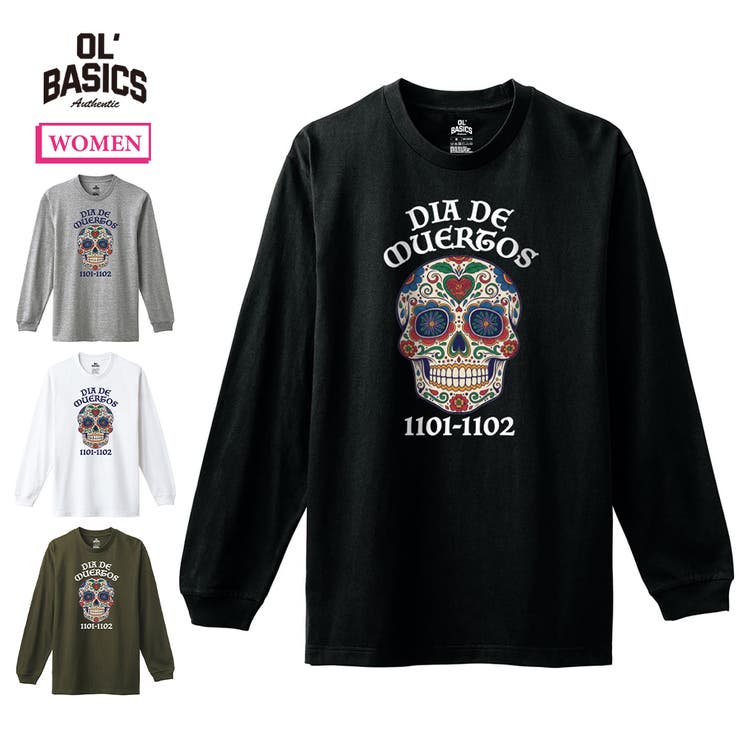 【商品説明】メキシコの死者の日をモチーフにした、アメカジデザインのプリント ロングスリーブTシャツ。・死者の日をモチーフにしたカラフルなドクロをプリント・生地は適度に厚みのある5.6オンス・袖口は重ね着のしやすいリブ仕様・シルエットはすっき...