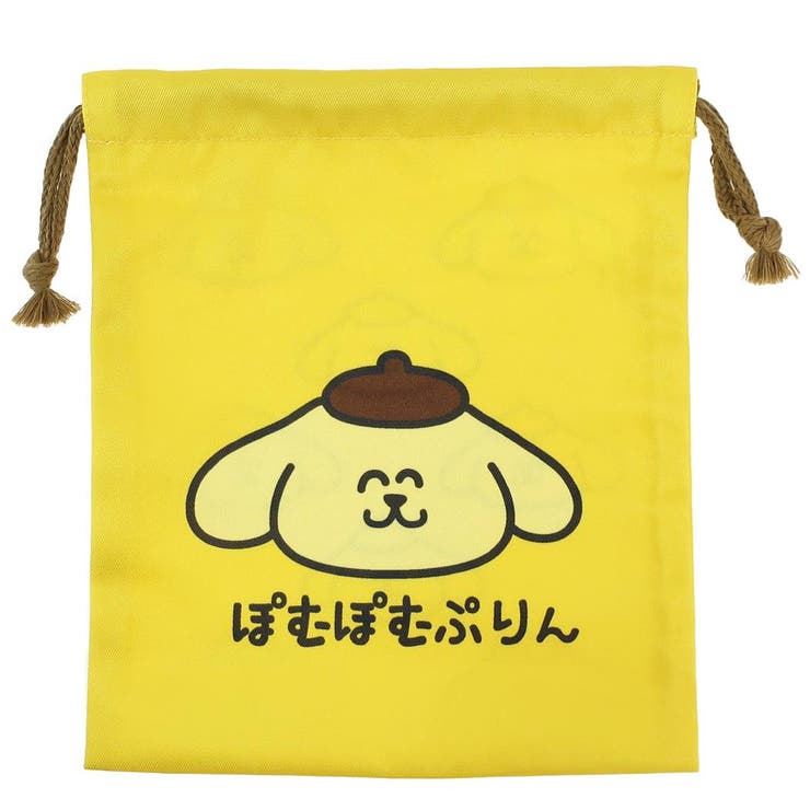 ポムポムプリン 巾着袋 きんちゃくポーチ ぽむぽむぷりん サンリオ オクタニ 小物入れ キャラクター グッズ シネマコレクションおえかきさんシリーズとサンリオキャラクターズが初のコラボかわいい/マルチポーチ/小物ポーチ/巾着ポーチ/コップ袋...