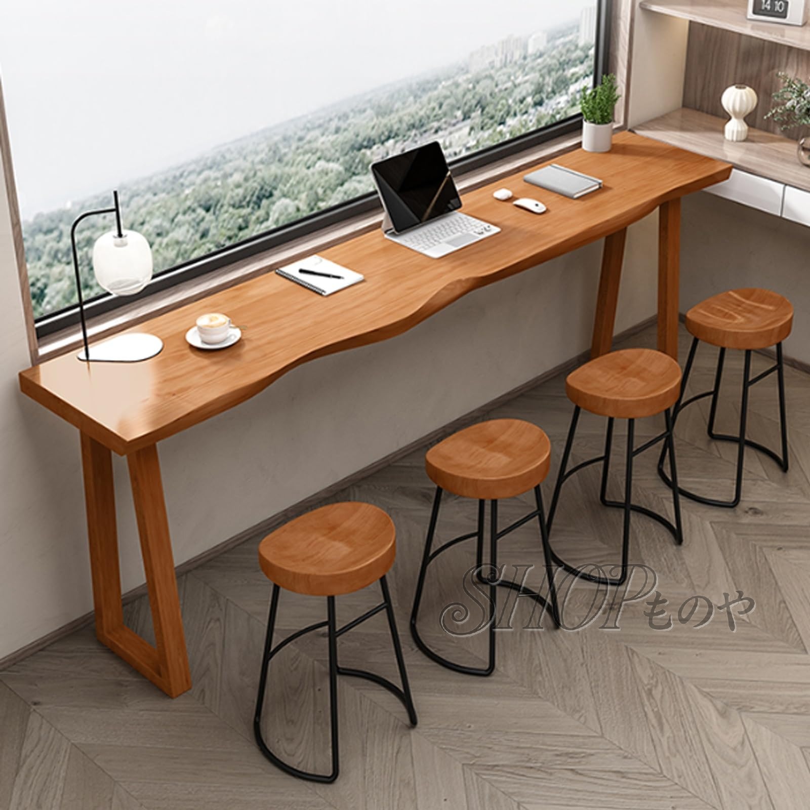 · 耐久性のある無垢材構造：このハイテーブル カウンターテーブルは高品質な無垢材で作られており、比類のない耐久性と強度を備えており、住宅や商業用途に最適です。バーテーブル ベランダテーブルの厚みのあるテーブルトップは、反りや摩耗を防ぎ、長年...
