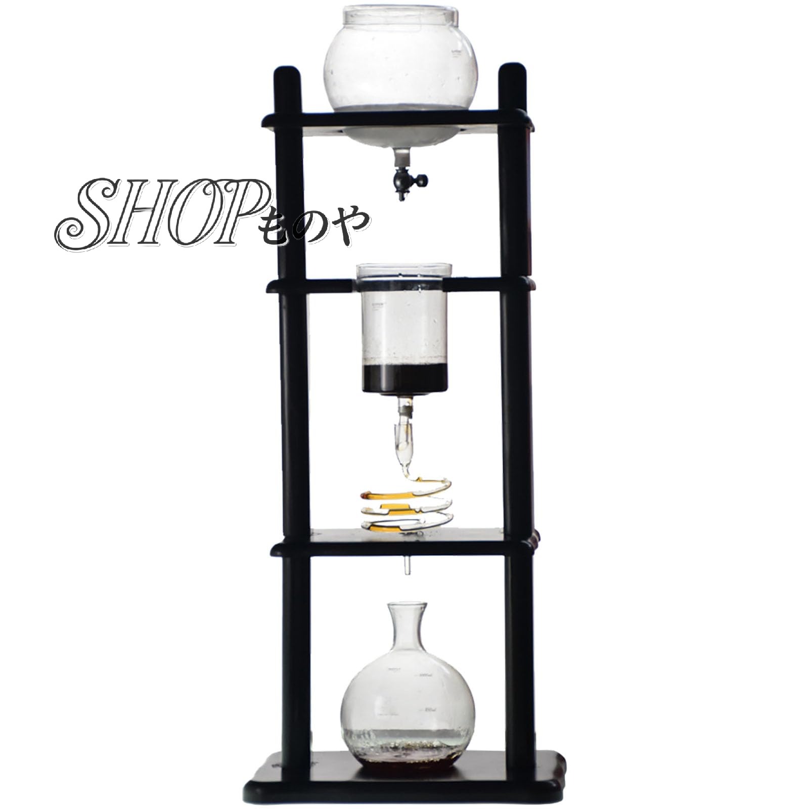 仕様：名前：アイスドリップコーヒーポット容量：1000mlサイズ：32*22*81cm材料：松の木 +手作りガラス（高ボロケイ酸塩）使用シナリオ：家族、キッチン、リビングルーム、コーヒーショップ、レストラン、パーティーパッケージリスト：1 ...