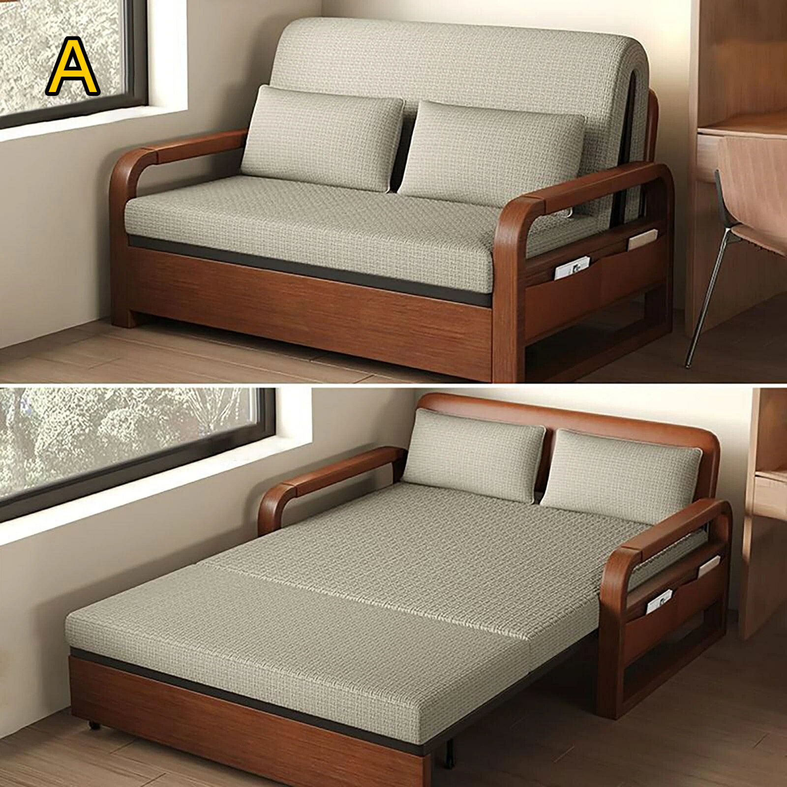 · 【豊富な収納力】折りたたみソファーベッドには座面下の大容量収納ボックスが付いており、薄手の寝具や枕の収納に最適です（収納付きモデルのみ）。サイドポケットでリモコンや雑誌を簡単に収納でき、省スペースな収納デザインでお部屋をすっきり整頓でき...