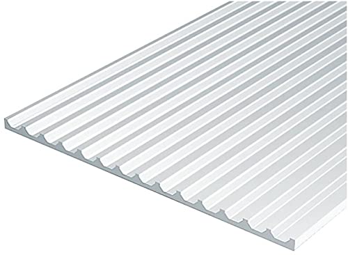 エバーグリーン スケールモデル プラシート バテン 厚さ1.0mm 溝間隔2.5mm リブ幅0.5mm 1枚入 模型用素材 70EG4543 厚さ1.0mm 溝間隔2.5mm、リブ幅0.5mm 全幅152.4mm x 全長304.8mm 1...