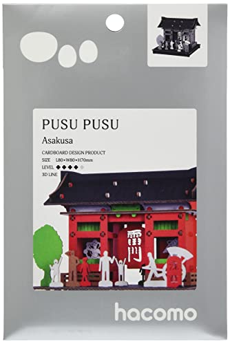 hacomo(ハコモ) hacomo PUSU PUSU 浅草 本体サイズ :完成サイズ 8×7×8cm 【JANコード】4562201013105 【状態】新品 【発送】1〜2営業日で発送（休業日除く）