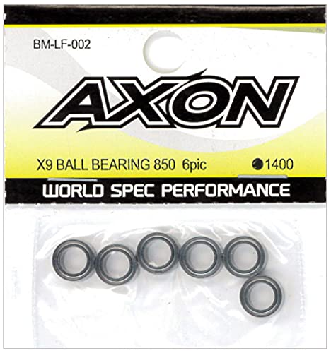 AXON X9 BALL BEARING 850 6pic BM-LF-002 ワークススペックのクォリティ。 トップスピードで応える超ローフリクション!! アクソン X9ボールベアリングは、抜群の精度でベアリング回転時の振動を限りなく抑え...