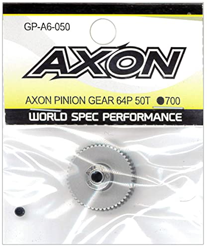 AXON ピニオンギヤ 64P 50T GP-A6-050 ピニオンギヤに求められる高効率な駆動を徹底的に追及。 素晴らしいトップスピードへの到達とダイレクトでリニアなドライブフィールを実現。 ※画像は34Tのものです。 【JANコード】4...