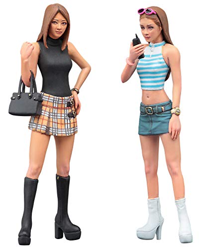 ハセガワ(Hasegawa) 1/24 フィギュアコレクションシリーズ 90's 厚底ギャルフィギュア (2体セット) プラモデル FC02 組み立て塗装が必要なプラモデル。 別途、接着剤や工具、塗料等が必要。 1/24スケール未塗装プラス...