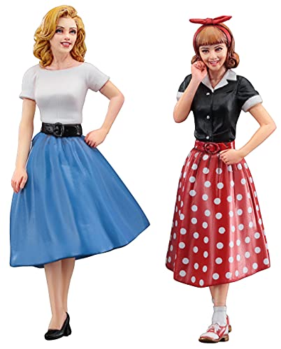 ハセガワ 1/24 フィギュアコレクションシリーズ 50's アメリカンガールズ フィギュア(2体セット) プラモデル FC10 組み立て塗装が必要なプラモデル。 別途、接着剤や工具、塗料等が必要。 1/24スケール未塗装プラスチック組み立...