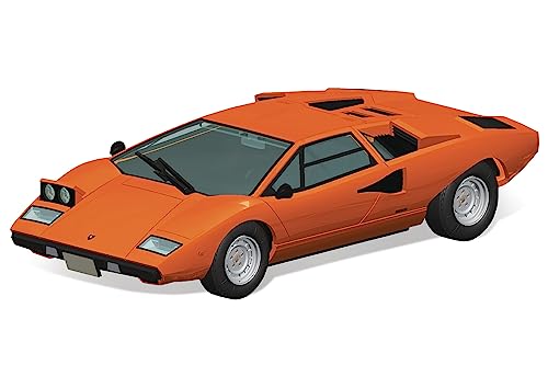 青島文化教材社(AOSHIMA) 1/32 ザ・スナップキットシリーズ ランボルギーニ カウンタック LP400 オレンジ 色分け済みプラモデル 20-C The "Lamborghini" and "Lamborghini Bull an...