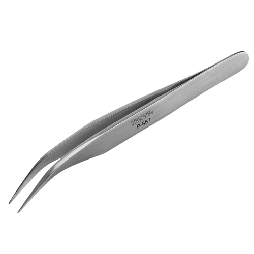 ホーザン(HOZAN) 先曲がりピンセット カーブタイプ 材質ステンレス 全長130mm 重量26g 先端幅0.6mm P-887 全長（mm）:130 幅（mm）:10.0 先端:先曲型 ステンレス(SUS420J2) 【JANコード】4...
