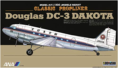 童友社 1/100 ANA ダグラスDC-3 DAKOTA プラモデル 組み立て塗装が必要なプラモデル。 別途、接着剤や工具、塗料等が必要。 1/100スケール未塗装プラスチック組み立てキット 完成時サイズ: W290×H55×D198 (...