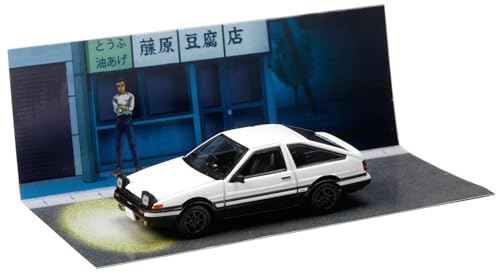 ホビージャパン (HobbyJAPAN) 頭文字D ダイキャストカー&ディオラマセット 1/64 Toyota SPRINTER TRUENO (AE86)/頭文字D 藤原 拓海 VS 中里 毅 完成品 HJDMD001C ミニカーの原型製...
