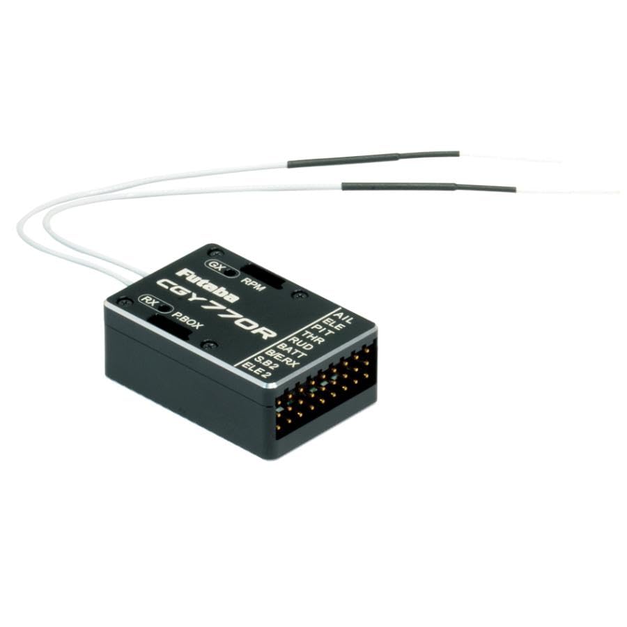 FUTABA CGY770R&GPB-1セット ヘリ用3軸ジャイロ(ガバナー&受信機内蔵) 2024-039409 新システム【URモード】を搭載しワイヤレス チューニング機能も備えた受信機 ガバナーを一体化したヘリ用3軸ジャイロです。 【...