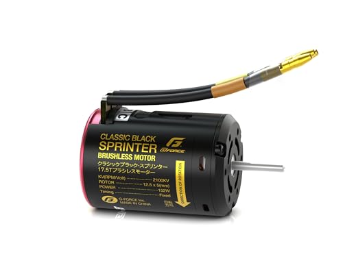 ジーフォース (G-Force) Classic Black Sprinter Brushless Motor (17.5T) 日本正規品 G0422 ブラック&レッドアルマイトのフルアルミボディが往時の雰囲気を主張します。 ギボシコネクタ...