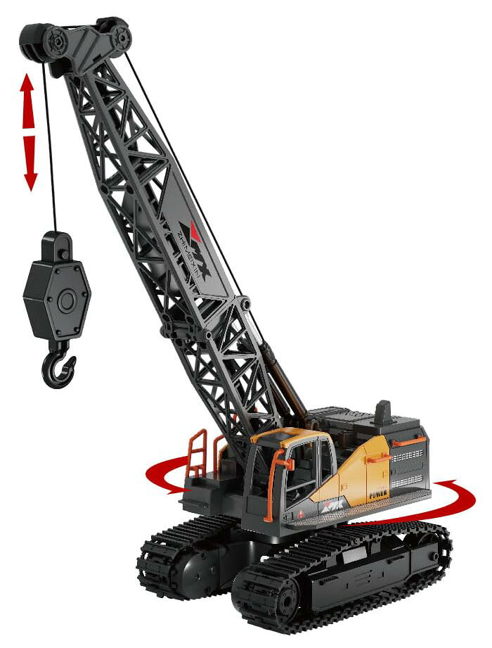 童友社 40MHz R/C建機 ミニクローラークレーン 電動ラジオコントロール 14430 ブームの上下とフックで吊り下げ!「ミニクローラークレーン」が40MHzで登場! 前後進 左右旋回 フックの上下の操作が可能!小さなお子様もお仕事気分...
