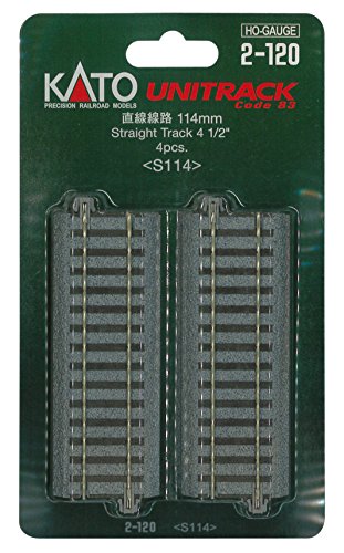 カトー(KATO) HOゲージ 直線線路 114mm 4本入 2-120 鉄道模型用品 商品モデル番号:2-120 製品サイズ:1.52 x 10.67 x 14.73 cm 【JANコード】4949727000930 【状態】新品 【発送...
