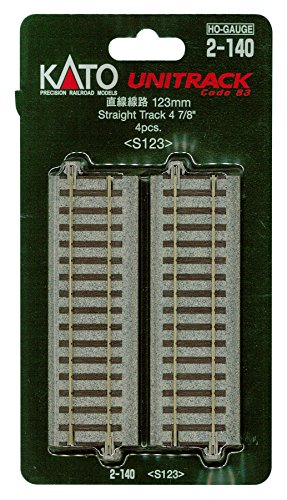 KATO HOゲージ 直線線路 123mm 4本入 2-140 鉄道模型用品 在来の標準直線線路であったS246を半分の長さにした規格サイズの直線線路 レイアウト上の寸法調整に適合 一段と多彩な線路配置やとりまわしが可能 【JANコード】4...
