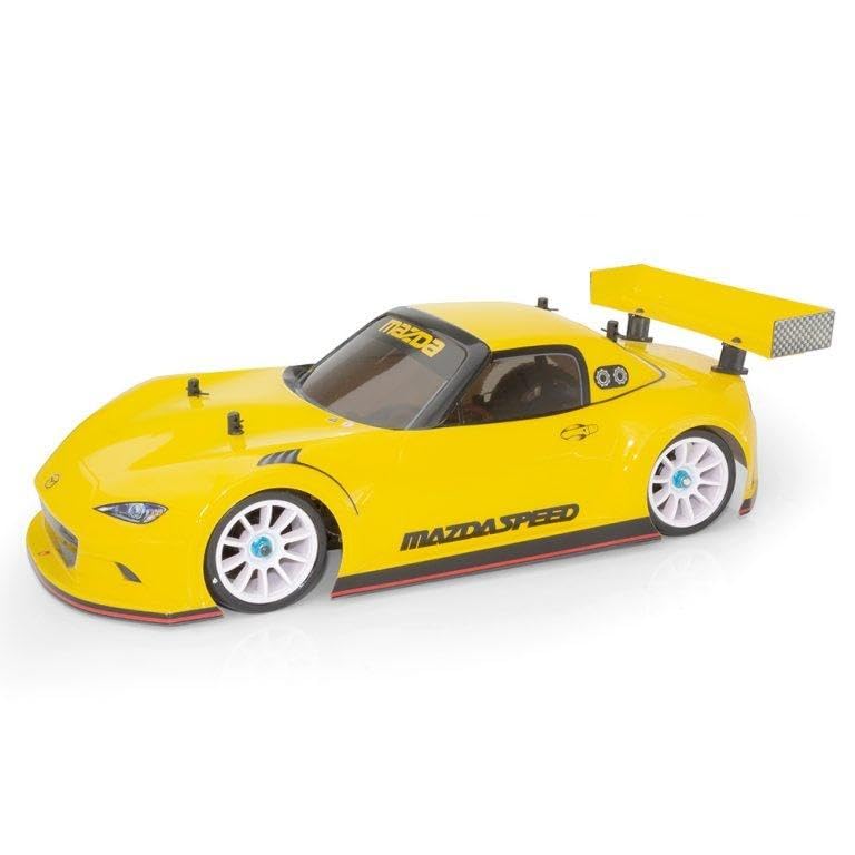 マツダ MX-5 ロードスターコンセプトボディ (クリア) (未塗装/未組立) ●デカールセット、ウイング付属 ※サンプル画像はイメージの為、塗装しております。 透明ボディで、ご提供となります。 ●ホイールベース210mmと225mmの両方...