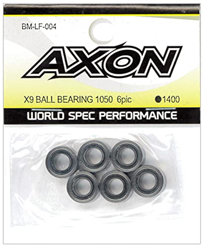 AXON X9 BALL BEARING 1050 6pic BM-LF-004 ワークススペックのクォリティ。 トップスピードで応える超ローフリクション!! アクソン X9ボールベアリングは、抜群の精度でベアリング回転時の振動を限りなく抑...
