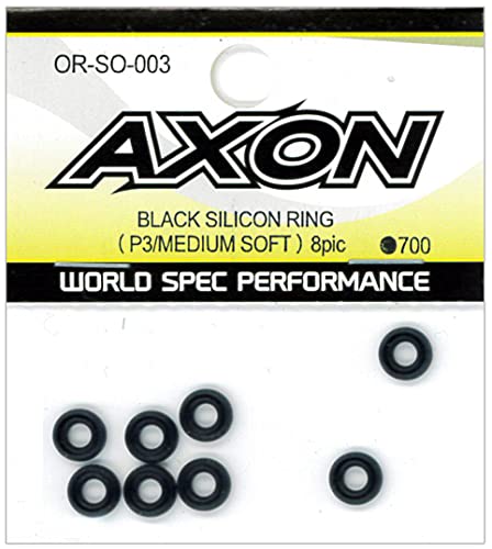 AXON ブラック シリコン リング (P3/ミディアム ソフト) 8ピック OR-SO-003 ブラックシリコンリングはオイルダンパー専用に開発しました。 素材はサスペンションのスタビリティを最大限とするために、アクソン独自のブラックシリ...