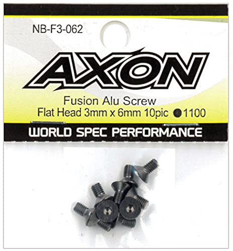 AXON Fusion Alu Screw (Flat Head 3mm x 6mm 10pic) NB-F3-062 特殊なコーティンクを施しヒスを適度に潤滑させ理想的な締め付けトルクかかかるよう作り出された、これまてにはない新発想のアル...