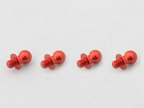 ジュラルミンφ4.8ピロボール (4個) L=4mm×N=3mm レッド アルミ製品 【JANコード】4582387282911 【状態】新品 【発送】1〜2営業日で発送（休業日除く）