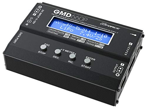 ジーフォース GMD660P G0344 日本正規品 最大60w/6A出力可能な、高出力DC充放電器。 LiHVを含むホビー用ほぼすべてのバッテリーに対応。 DC/DCコンバーター機能を搭載、最大20VのDC出力が可能。 日本語 (カタカナ...