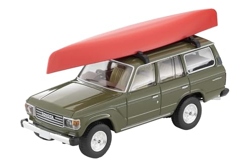 トミーテック (TOMYTEC) トミカリミテッドヴィンテージ ネオ 1/64 LV-N279e トヨタ ランドクルーザー60 オリーブ カヌー、フィギュア付 完成品 330882 RVブーム再燃!ランドクルーザー60が新仕様で登場。 カヌ...