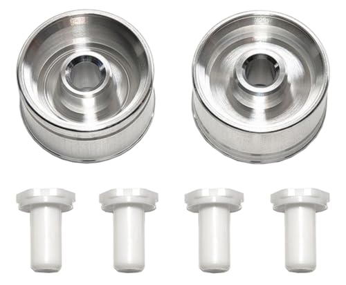 タミヤ(TAMIYA) ミニ四駆特別企画商品 HG 小径ナロータイヤ(24mm)用アルミホイール (リバーシブル2本) 95680 (ミニ四駆) ミニ四駆用グレードアップパーツ 小径ナロータイヤ (24mm) 用の、質感の高いアルミ削り出し...