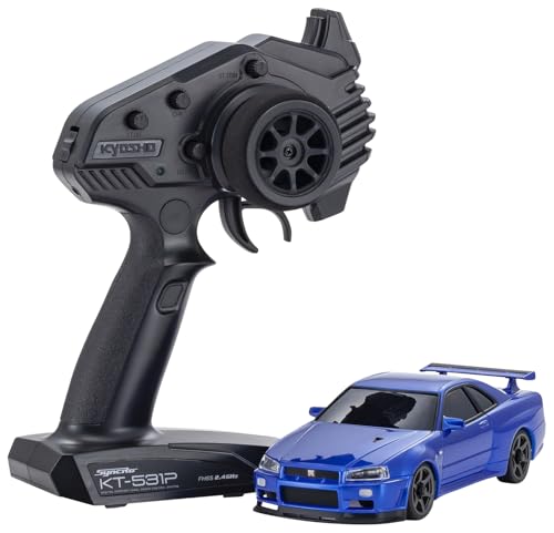 京商 (Kyosho) ミニッツAWD 日産 スカイラインGT-R R34 V.spec II ニュル メタリックブルー 電動ラジオコントロール 32658MB MA-020系シャシーをベースにしたAWDスポーツシャシーのリニューアル版。 ...