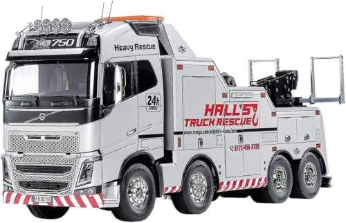 タミヤ (TAMIYA) 1/14電動RCトラック ボルボ FH16 グローブトロッター 750 8×4 レッカートラック (シルバーエディション) 電動ラジオコントロール 47528 1/14電動RCトラック ボルボ FH16 グローブト...