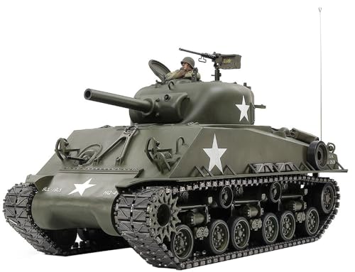 タミヤ (TAMIYA) 1/16 RCタンクシリーズ No.48 1/16RC M4シャーマン (105mm 榴弾砲搭載型) メカニカルステアリングシステム 電動ラジオコントロール 56048 M4シャーマン105mm榴弾砲搭載型を1/1...