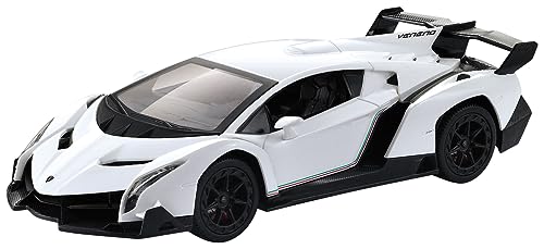 童友社(DOYUSHA) 2.4GHz 1/24 ランボルギーニ ヴェネーノ 白 電動ラジオコントロール No.866-2425WHITE 動作は前進後退 右左折の簡単操作。 走行時にはライトが点灯、もちろんライセンスも取得しています。 単...