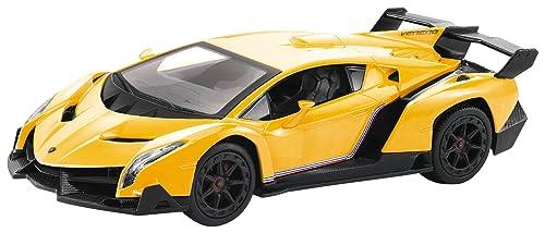 童友社(DOYUSHA) 2.4GHz 1/24 ランボルギーニ ヴェネーノ 金 電動ラジオコントロール No.866-2425GOLD 動作は前進後退 右左折の簡単操作。 走行時にはライトが点灯、もちろんライセンスも取得しています。 単三...
