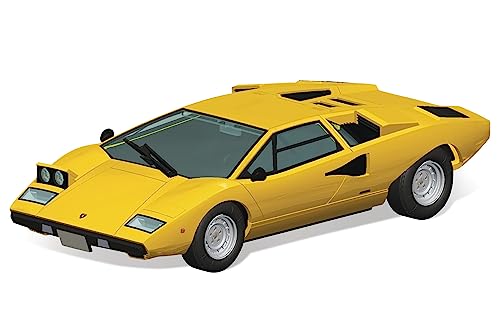 青島文化教材社(AOSHIMA) 1/32 ザ・スナップキットシリーズ ランボルギーニ カウンタック LP400 イエロー 色分け済みプラモデル 20-B The "Lamborghini" and "Lamborghini Bull an...