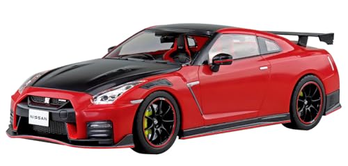 青島文化教材社(AOSHIMA) 1/24 楽プラ スナップカーシリーズ No.02-VR R35 NISSAN GT-R NISMO Special edition 2022 バイブラントレッド 色分け済みプラモデル (自動車) 組み立て...