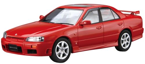 青島文化教材社(AOSHIMA) 1/24 ザ・モデルカーシリーズ No.98 ニッサン ER34 スカイライン 25GT-X ターボ '98 / 25GT ターボ '01 プラモデル (自動車) 組み立て塗装が必要なプラモデル。 別途、接...