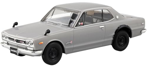 青島文化教材社(AOSHIMA) 1/32 楽プラ スナップキット No.16-SV ニッサン C10 スカイライン 2000GT-R シルバー 色分け済みプラモデル (自動車) 組み立て塗装が必要なプラモデル。 別途、工具等が必要。 1/...