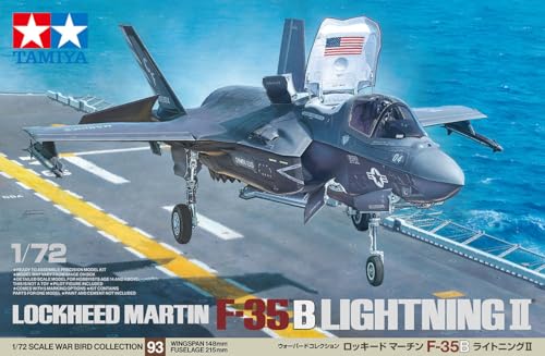 タミヤ(TAMIYA) 1/72 ウォーバードコレクションシリーズ No.93 ロッキード マーチン F-35B ライトニングII プラモデル 60793 組み立て塗装が必要なプラモデル。 別途、接着剤や工具、塗料等が必要。 1/72スケー...