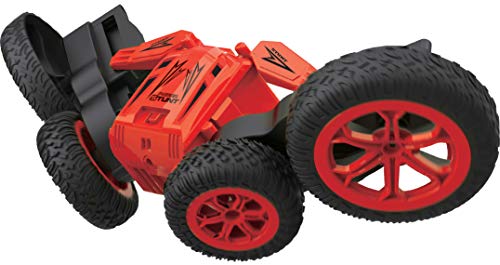 27MHz R/C アクションバギー スピン ラリアット 赤 電動ラジオコントロール 高速回転スタントカー SPLA-R-3480 商品サイズ：全長145mm、全幅145mm、高86mm ※本製品には走行用電池 及び 送信機用電池は含まれて...