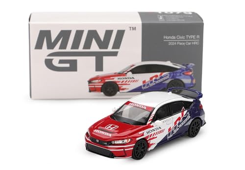 サンリッチ (Sunrich) MINI GT 1/64 Honda シビック Type R 2024 ペースカー HRC (左ハンドル) 完成品 MGT01079-L MINI GT 1/64スケールミニカー。 ダイキャストモデル。 「シ...