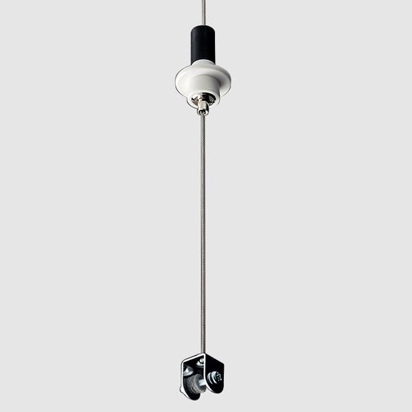 ■種別／EF-1000■用途／天井ボード・スラブ対応ロックセット■付属ワイヤー径／φ1.0mm■寸法／1000mm■許容荷重／8kgまで■素材／真鍮・スチール■仕上げ／クローム■天井ボード対応厚／9〜12mm■天井スラブ等厚みがある場合の対...