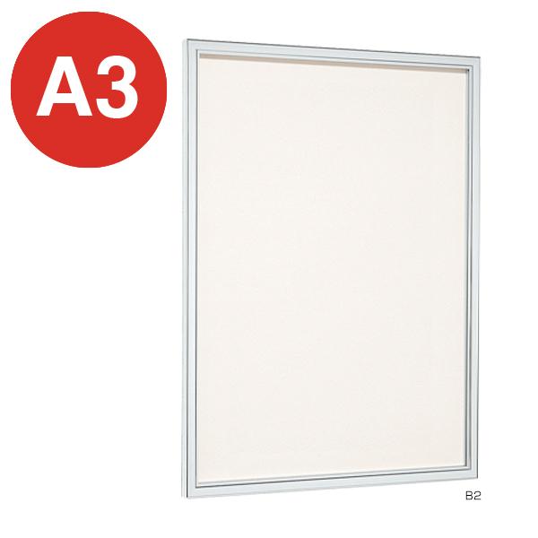 スリムな扉式薄型ピンナップポスターケース ベニヤにクロスを貼っています。ピンや画びょうでのポスターセットが可能です。 ■種別/A3/ステン ■外寸/378×501mm ■有効画面サイズ/307×430mm ■フレームサイズ/幅：35.5mm...