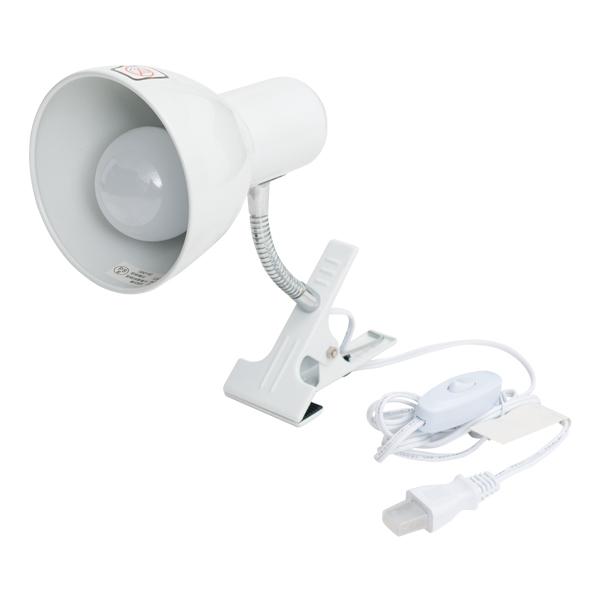 ■種別／電球色■サイズ／φ120×L160mm■アーム部／100mm■ランプ／約φ6×L95mm■口金／E26■コード／約1.6m（中間スイッチ付）■クリップ／約10〜30mmまで挟めます。■備考／LED電球5W（電球色）×1個付メーカー・...