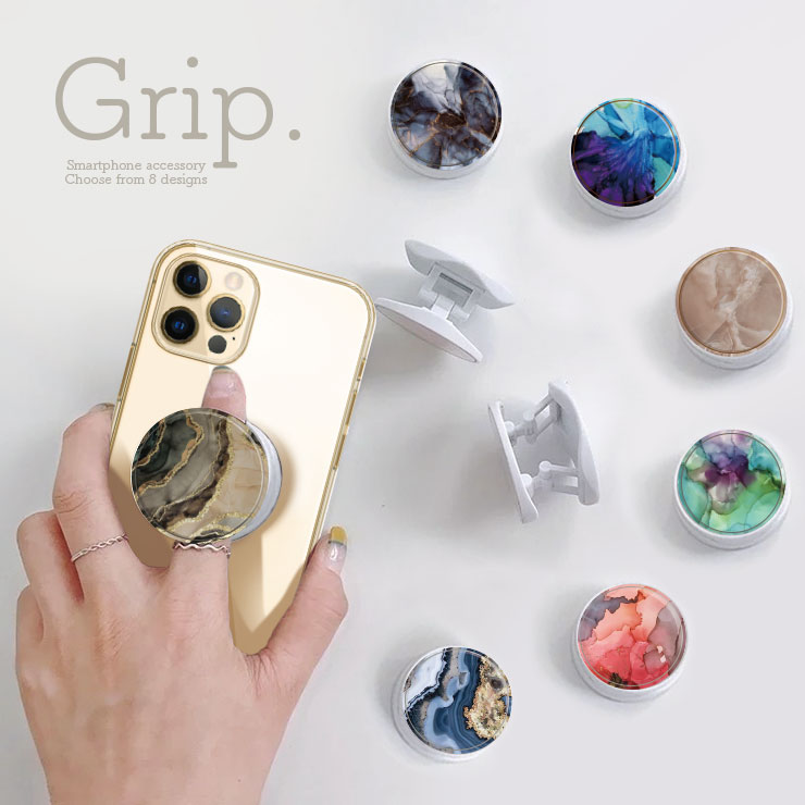 ◆商品説明◆自由な伸縮でスマホ操作を安定！おしゃれな落下防止アクセサリー！コンパクトに縮められ、ポケットやカバンの中でもかさばらずに収納可能。伸ばして指で挟めばスマホを安定して操作できるので落下防止にもなります。スタンドにも早変わりハンズフ...