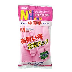 ナイスハンド 中厚手　Mピンク 商品説明 『ナイスハンド 中厚手　Mピンク』 ●シニア世代の声をもとに使いやすさを追求したビニール製手袋の中厚手タイプ(裏毛付き)です。 ●抜群の柔らかさを実現。 ●裾部分を厚めにしており、ぬぎはめしやすい。...
