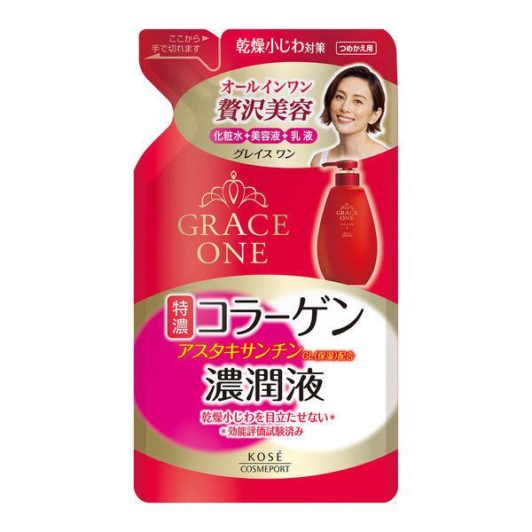 グレイスワン 濃潤液 つめかえ用 200mL 商品説明 『グレイスワン 濃潤液 つめかえ用 200mL 』 ◆「化粧水」「美容液」「乳液」がこれ1つ！肌効果をぎゅっと凝縮した贅沢な保湿液です。 ◆うるおい・ハリ成分(2種のコラーゲン・3種の...