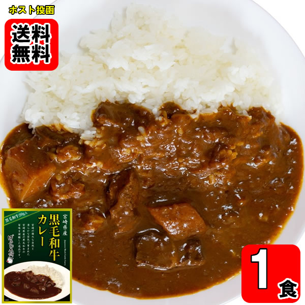 宮崎県産黒毛和牛カレー 宮崎県産の黒毛和牛と野菜とスパイスをじっくり煮込で美味しいコクを生み出しました。宮崎県産の黒毛和牛ならではの繊細な旨味をご堪能ください。 ポイント消化にオススメ！ ポスト投函のメール便送料無料お試しです！ ◆内容量：...