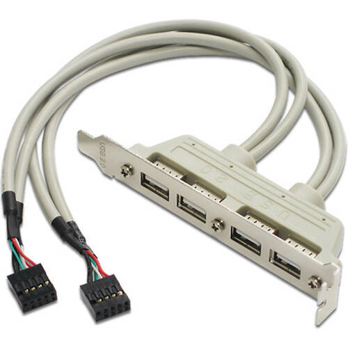 USBリアスロット 4ポートUSBリアスロット 4ポート★ マザーボード上のUSB 2.0ヘッダーからリアスロットにコネクタを延長できます。★ 未使用のオンボードUSBを有効活用！★ セットピンタイプでマザーボード接続が簡単です。★ 4ポー...