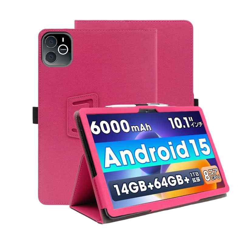 For Wpawa HT10/HT10-A/TechZen HT20 ケース 10 インチ タブレット ケース 360°全面保護【yhaochen】 レザー キズ防止 磁気吸引 ペン収納可能 薄型 軽量 擦り傷防止 折り畳み 超薄型専用 ケ...