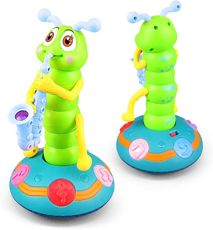 【注】 電池は別途購入する必要があります【活発で音楽的なおもちゃ】 お子様は、音楽を奏でたり、それに合わせて踊ったりするこのダンシングキャタピラを楽しむでしょう。また、音楽に合わせて体、手、足をひねることができ、より生き生きとした音楽的な動...